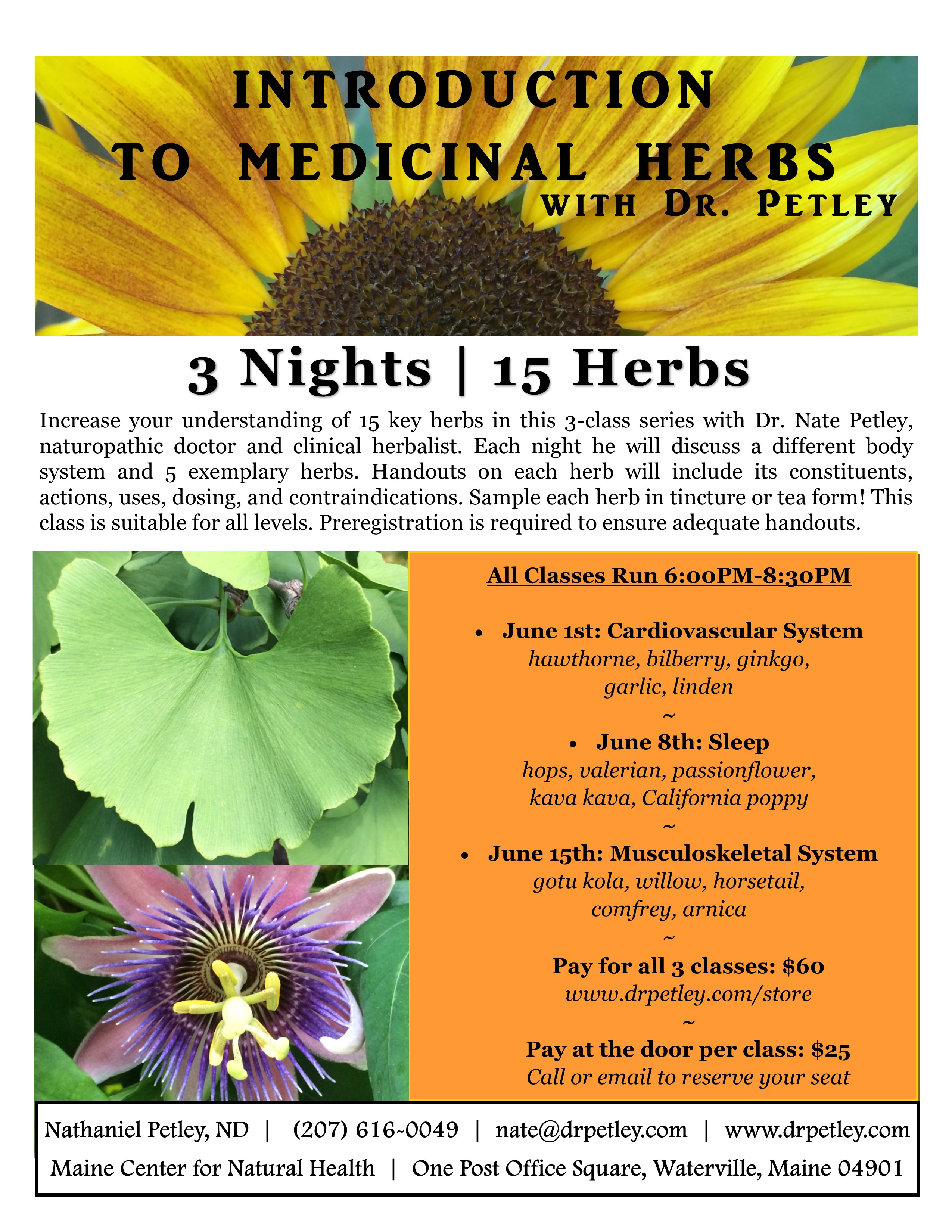 Introduction to Medicinal Herbs June 2016 – Dr. Nate Petley ...